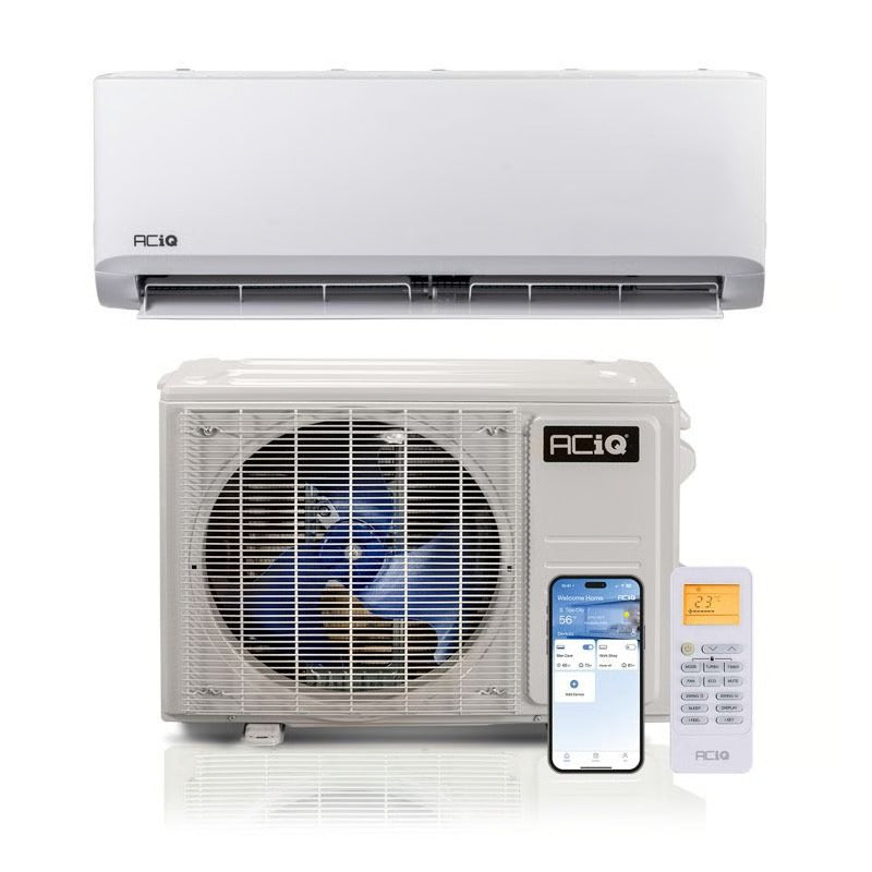 ACiQ 18,000 BTU 24 SEER2 Single Zone Wall Mounted Mini Split w/ WiFi